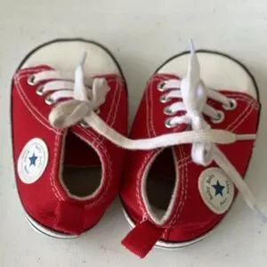 The Unbranded Brand | Shoes | Baby Converse Kids Red And White Sneakers ...